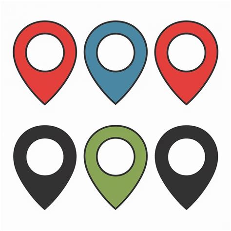 Premium Vector A Set Of Location Markers Commonly Known As Pin Icons