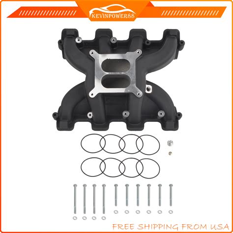 Mid Rise Upper Dual Plane Intake Manifold Black For Ls Ls1 5 3l Ls2 6 0l 300 130 Parts For Sale