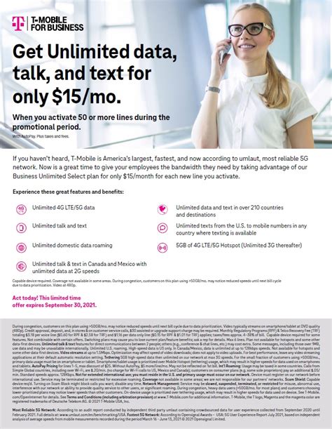 Tmobile For Business 15 Line Plan Minimum 50 Lines Got That Via A PDF From My Sales Rep