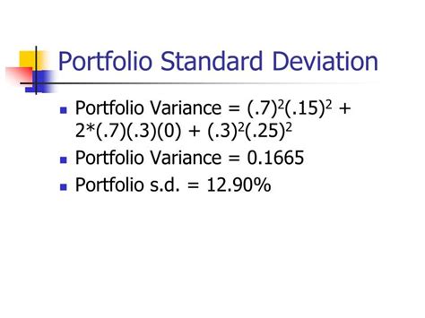 Weighted Standard Deviation Portfolio Cricketlalaf