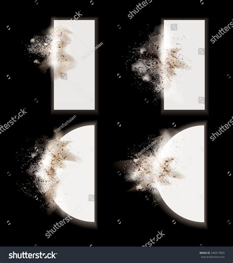 Collection Vector Explosion Effect Design Elements Stock Vector