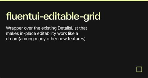 Fluentui Editable Grid Codesandbox