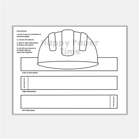 Paper Hard Hat Template At Shelley Morgan Blog
