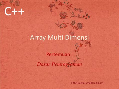 PPT Array Multi Dimensi PowerPoint Presentation Free Download ID 4085820