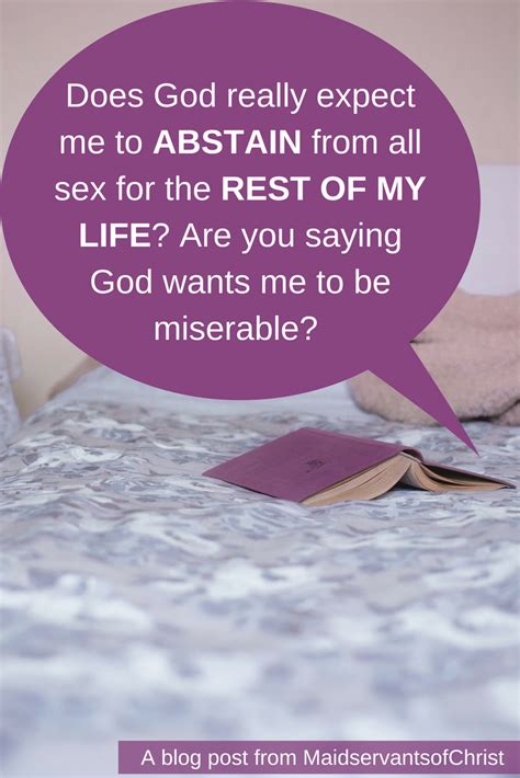 Maidservants Of Christ What Do You Mean No Sex