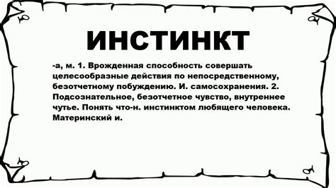 ИНСТИНКТ что это такое значение и описание Youtube