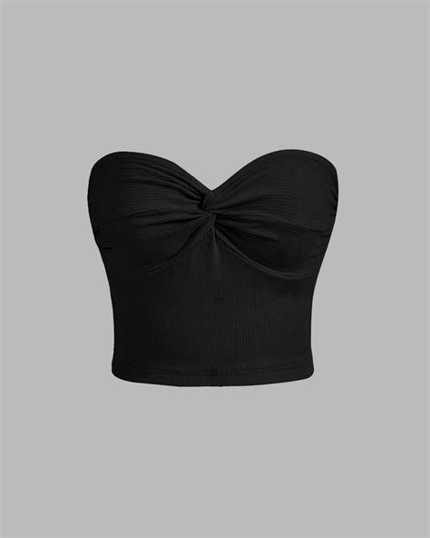 Twist Front Off Shoulder Black Corset Top Littlebox India