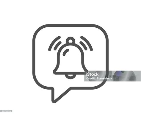 알림 채팅 버블 라인 아이콘입니다 벨 알람 알림 기호 벡터 0명에 대한 스톡 벡터 아트 및 기타 이미지 0명 고급 기포 Istock