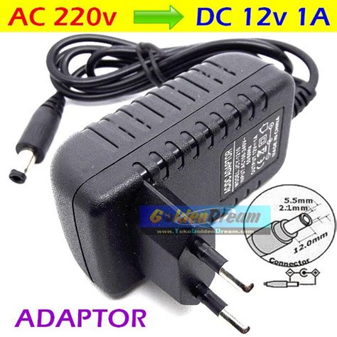 Jual Adaptor Dc 12v 1a In 220v Ac Power Supply 21x55mm Adapter Led Cctv Shopee Indonesia
