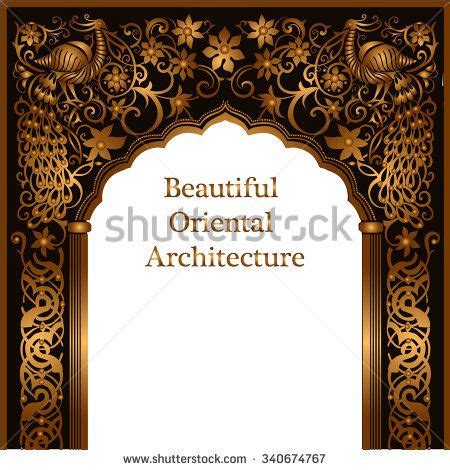 Indian Temple Architecture With Ornate Arch And God Krishna Art