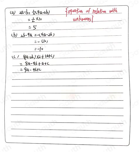 solved 18 19 you are given that 4a 2b 10 19 a write down the value
