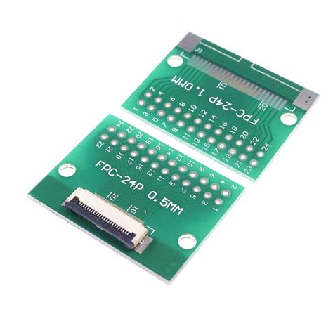 Ffc Fpc 24 Pin Adapter Board 0 5mm To 2 54mm Soldered Connector Roboticsdna