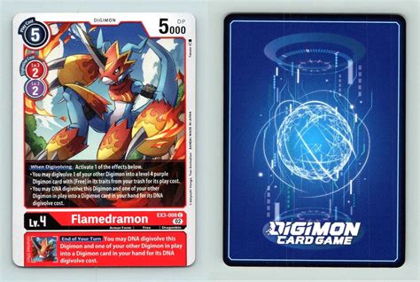 Digimon Flamedramon Card