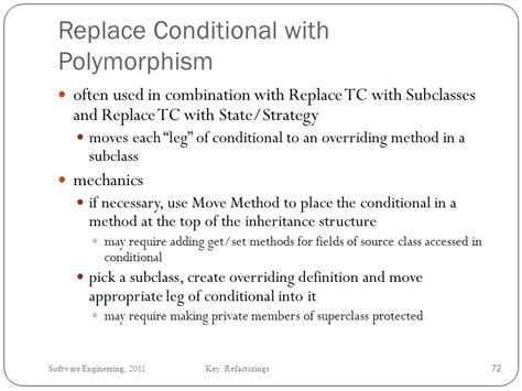 Software Engineering Key Refactorings Ppt Download