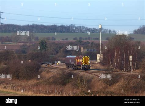 Db Schenker Class 08 Shunting Locomotive 08703 Hauling A Single Hta