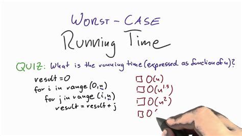 Running Time Quiz Intro To Theoretical Computer Science Youtube