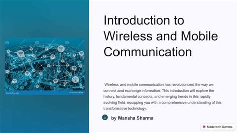 Introduction To Wireless And Mobile Communicationpptx Internet Computing