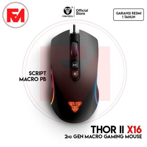 Jual Fantech Thor Ii X16 Mouse Gaming Pixart Mouse Macro Garansi
