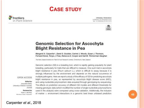 Genomic Selection For Crop Improvement Pptx Agriculture Industries
