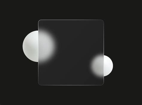 Premium Vector Glass Morphism Style Realistic Glass Morphism Effect With Floating Spheres