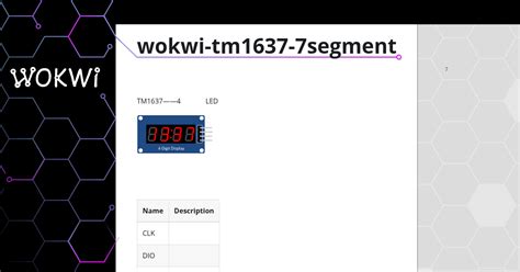 wokwi tm segment参考 Wokwi Docs