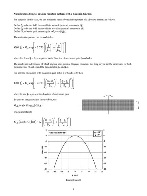 Numerical Modeling Of Antenna Radiation Patterns Pdf Decibel
