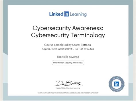 Sooraj Patteda On Linkedin Cybersecurity Terminology Linkedinlearning Securityawareness…