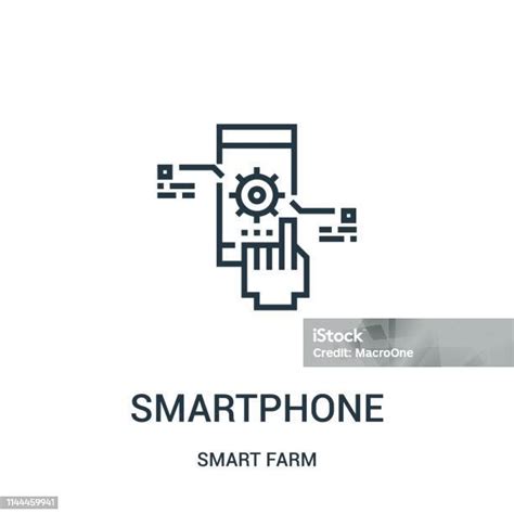 스마트 팜 컬렉션에서 스마트 폰 아이콘 벡터 얇은 라인 스마트폰 개요 아이콘 벡터 일러스트 레이 션입니다 0명에 대한 스톡 벡터 아트 및 기타 이미지 Istock