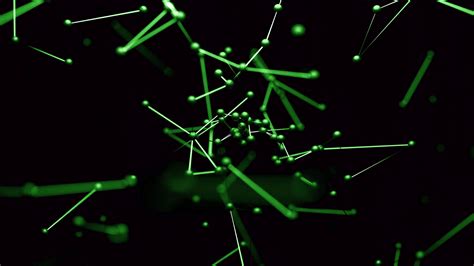 Abstract Digital Connection Moving Dots And Lines Design Technology Background Network