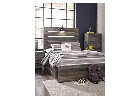 Drystan Full Panel Bed With 4 Storage Drawers