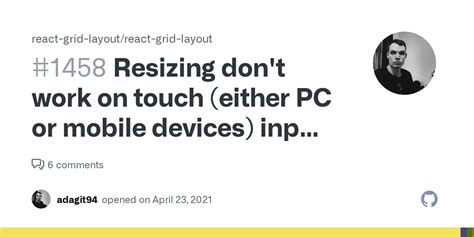 Resizing Dont Work On Touch Either Pc Or Mobile Devices Input Since 123 · Issue 1458