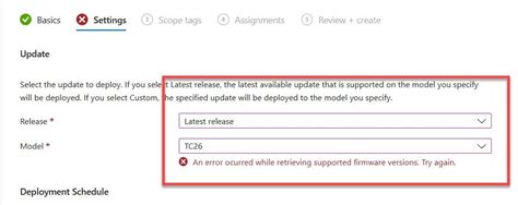 Blogpost Intune Error When Creating Deployment For Zebra Updates R