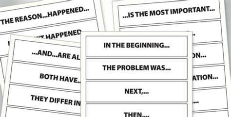 Summary Writing Frames