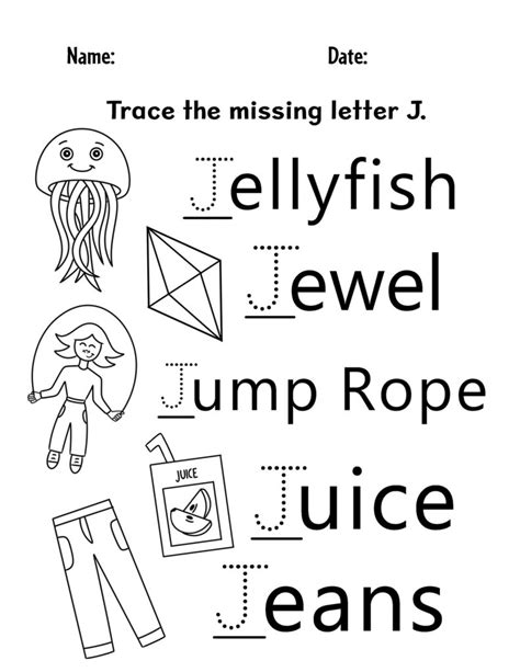 Free Letter J Worksheet Kindergarten Download Free Letter J Worksheet