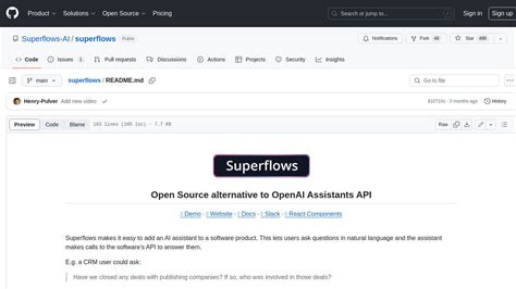 Github Superflows Features Alternatives Toolerific