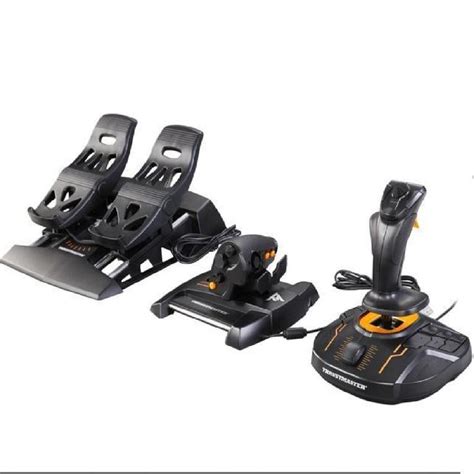 Thrustmaster T 16000m Joystick And Twcs Throttle And Rudder Pedal Video Gaming Gaming
