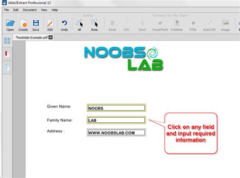 How To Fill And Edit PDF Forms On Linux With Able2Extract Pro 12 NoobsLab Eye On Digital World