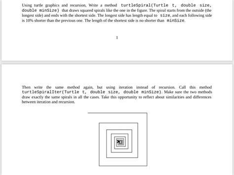 solved using turtle graphics and recursion write a method