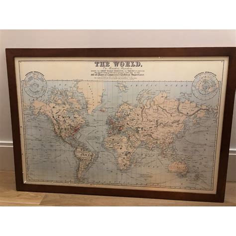 Vintage Push Pin World Map Aptdeco