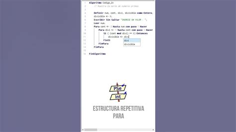 🟡 Pseint Algoritmo Que Muestra Los Números Primos Desde 1 Hasta N