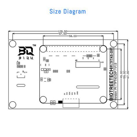 Pi Tft43 Bigtreetech Capacitive Dsi Screen For 3d Printers