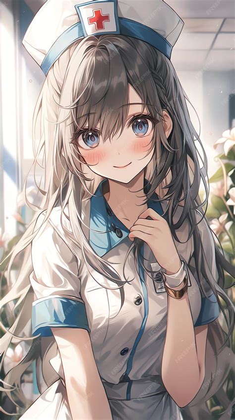 Premium Ai Image Hand Drawn Cartoon Anime Cute Nurse Girl Illustration