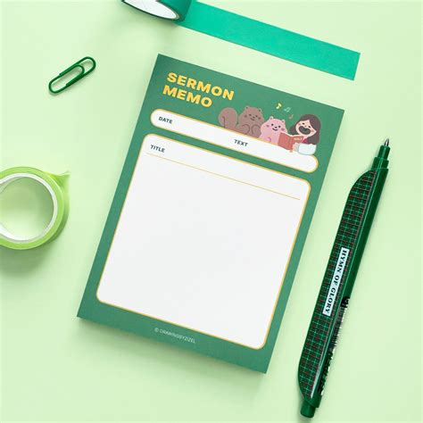 드로잉바이지젤 은혜로운생활 설교 노트 떡메모지 메모패드 위시버킷