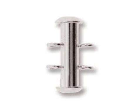 2 Strand Vertical Loop Slide Clasp Nickel Free Silver Plated Etsy