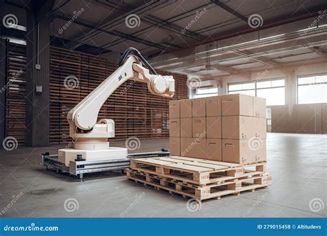 Palletizer Robot With Multiple Grips And Grippers Picking Up Different