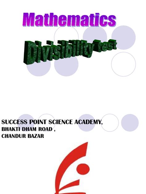 Pdf Maths Divisibility Test Dokumentips