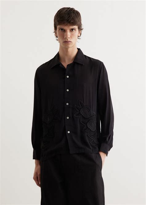 Midnight Daffodil Long Sleeve Shirt Long Sleeve Shirts Loose Fitting