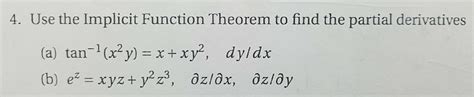 Solved Use The Implicit Function Theorem To Find The Chegg