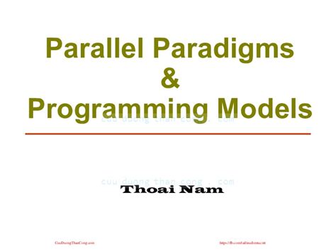 [pdf]tính toán song song Đh bách khoa hcm pgs ts thoại nam