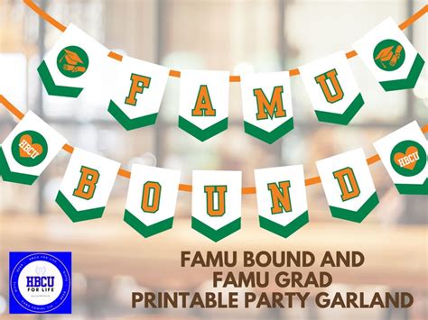 Printable Famu Bound Famu Grad Graduation Party Garland Hbcu Party Decorations Etsy